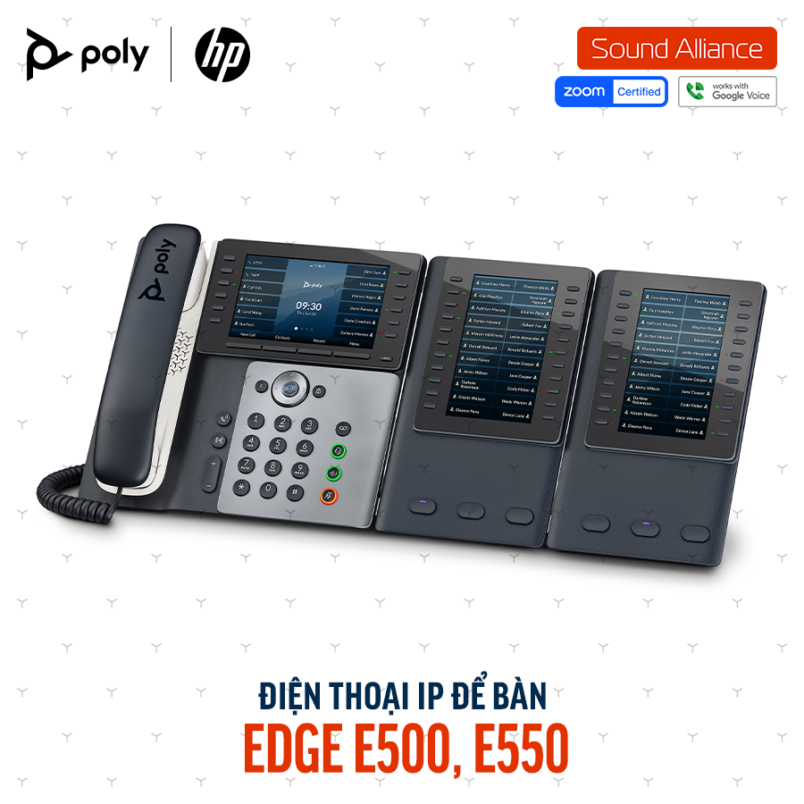 Điện thoại bàn Poly Edge E500 IP Phone (82M94AA) – Sound Alliance
