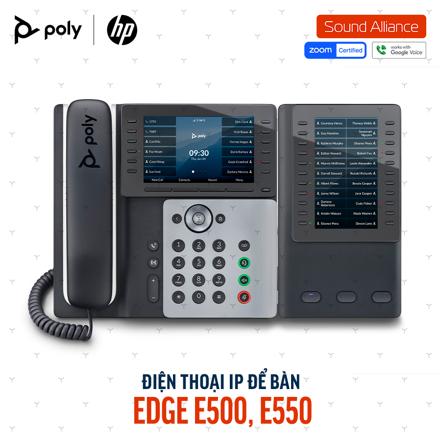 Điện thoại bàn Poly Edge E550 IP Phone (82M91AA) – Sound Alliance