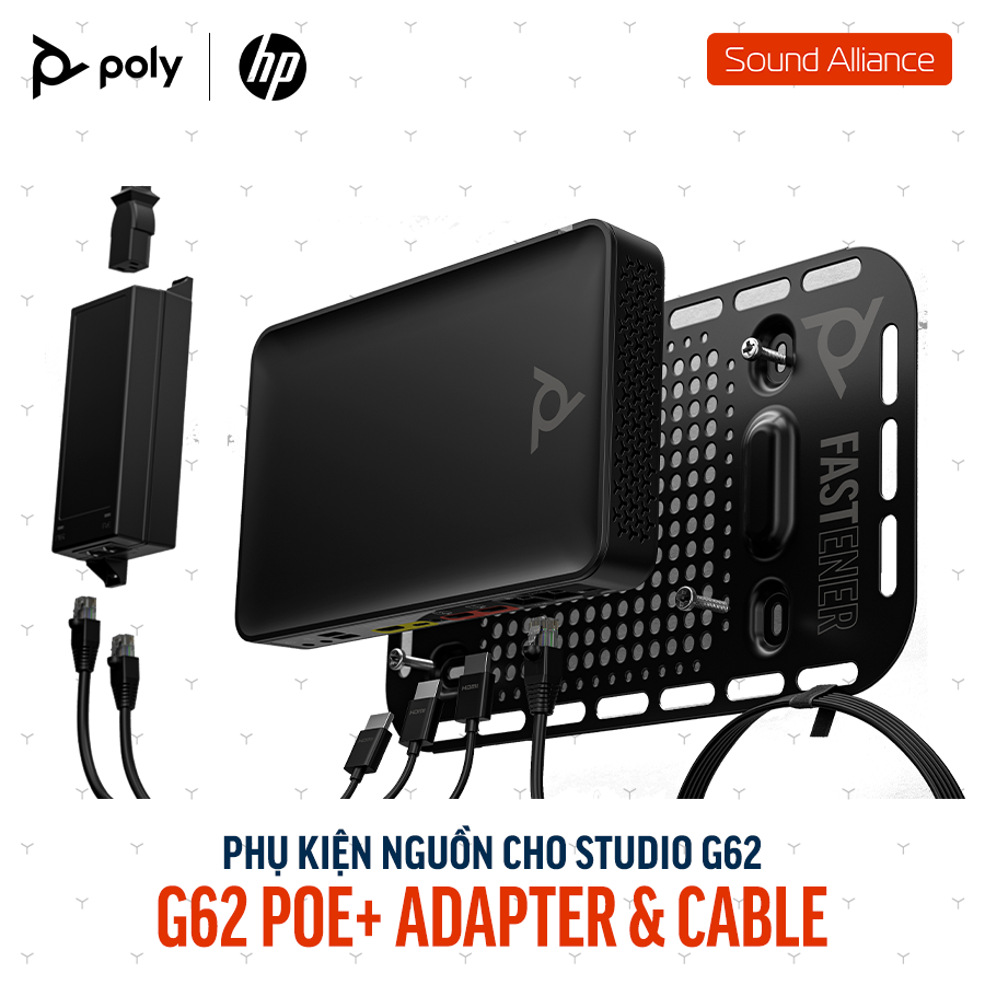 Bộ nguồn PoE+ kèm cáp cho Poly Studio G62 (A02F9AA) – Sound Alliance