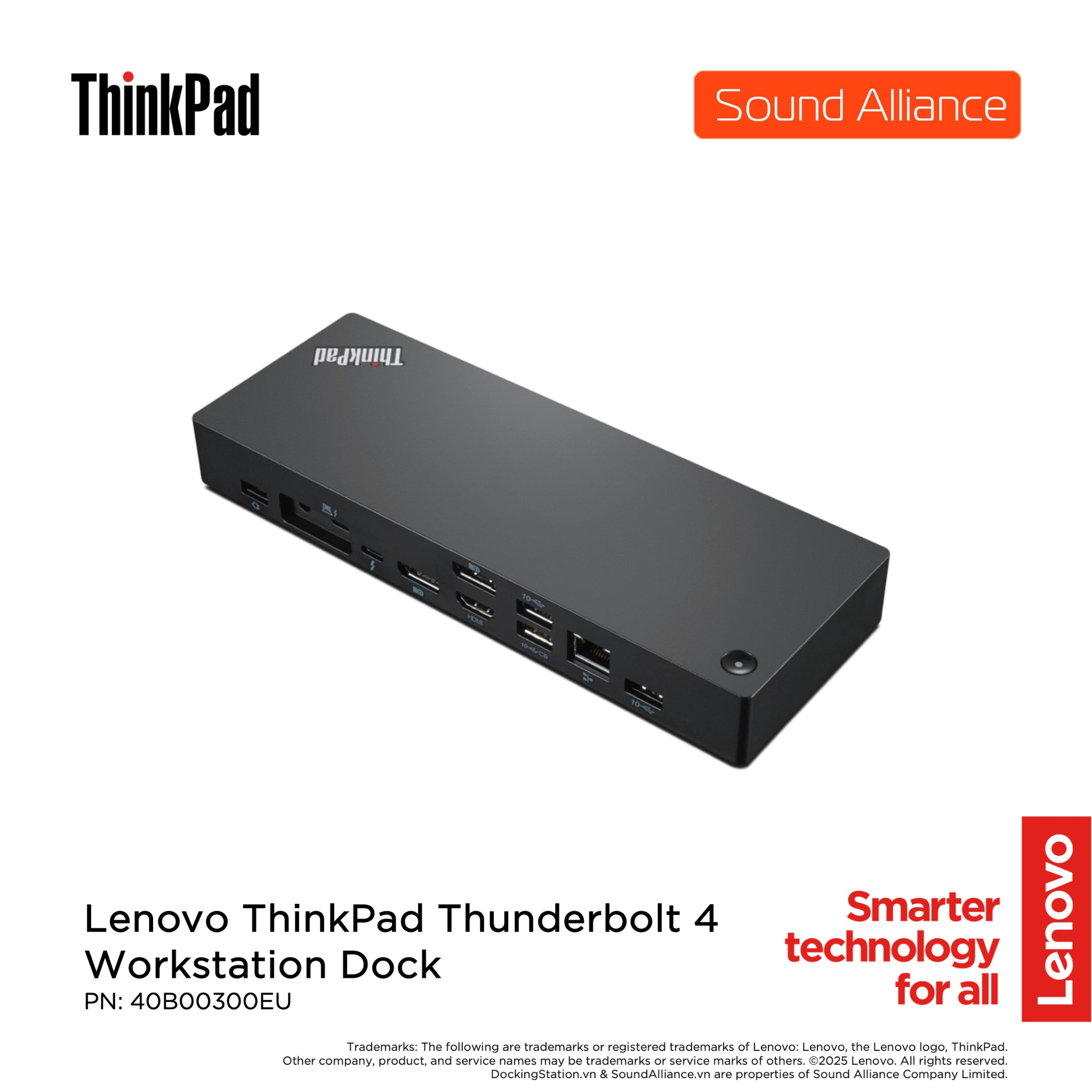 Lenovo ThinkPad Thunderbolt 4 Workstation Dock (40B00300EU) – Sound ...