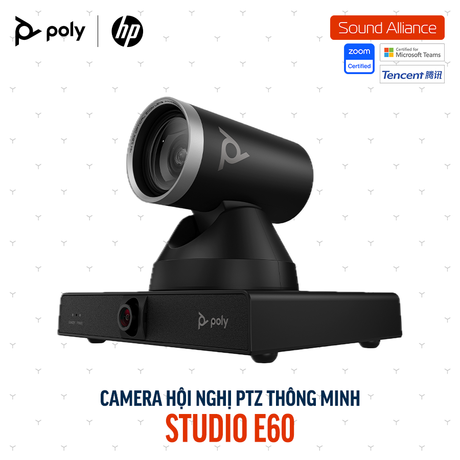 Camera hội nghị thông minh 4K MPTZ HP Poly Studio E60 (9W1A6AA) – Sound Alliance