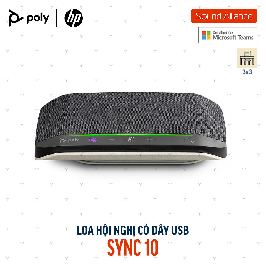 Loa Hội nghị có dây Poly Sync 10 Microsoft Teams (77P34AA) – Sound Alliance
