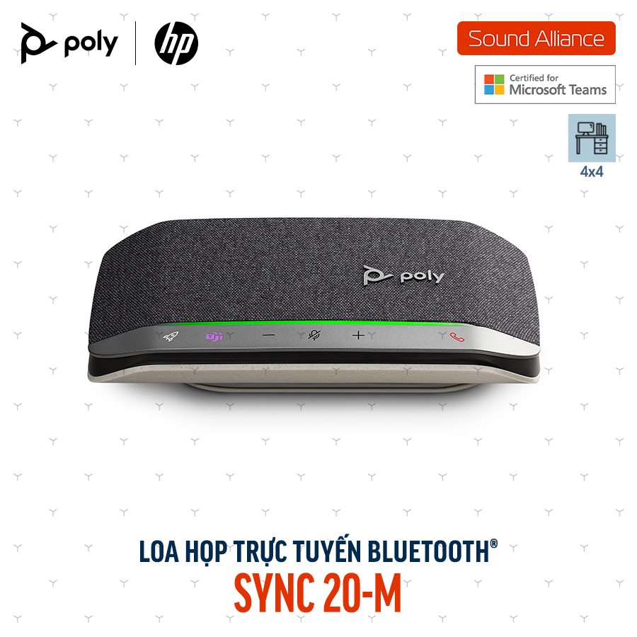 Loa Hội nghị Bluetooth Poly Sync 20 Microsoft Teams (772C8AA) – Sound Alliance