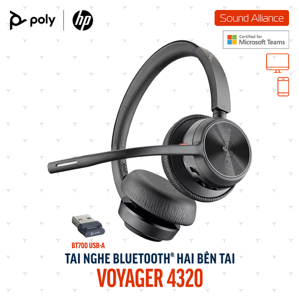 Tai nghe Bluetooth Poly Voyager 4320 Microsoft Teams (77Y98AA) – Sound ...