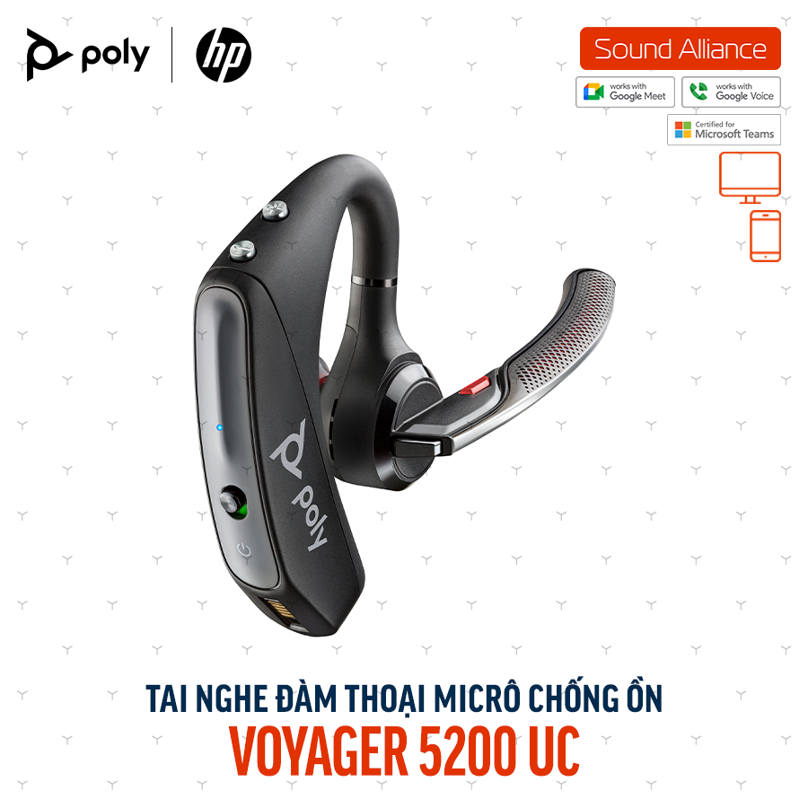 Tai nghe đàm thoại Poly Voyager 5200 UC (7K2F3AA) – Sound Alliance