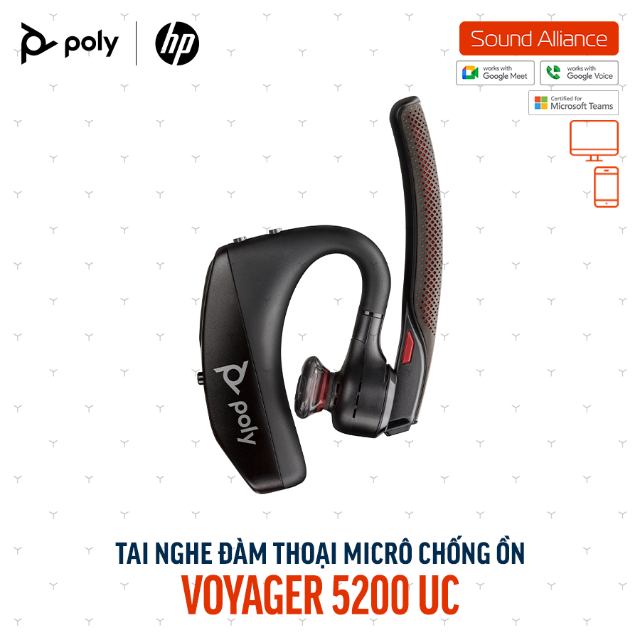 Tai nghe đàm thoại Poly Voyager 5200 UC (7K2F3AA) – Sound Alliance