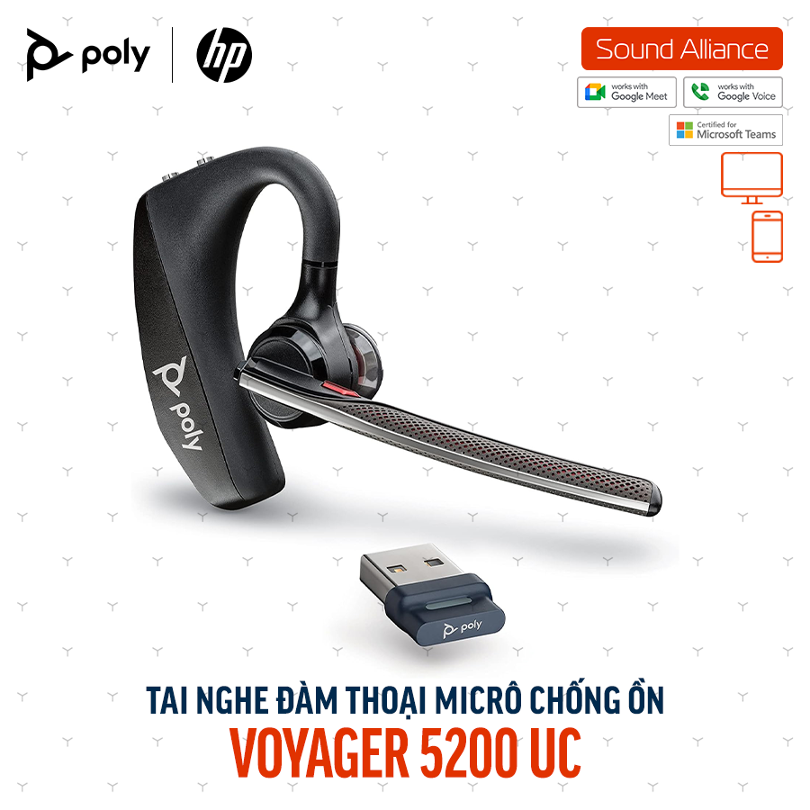 Tai nghe đàm thoại Poly Voyager 5200 UC (7K2F3AA) – Sound Alliance
