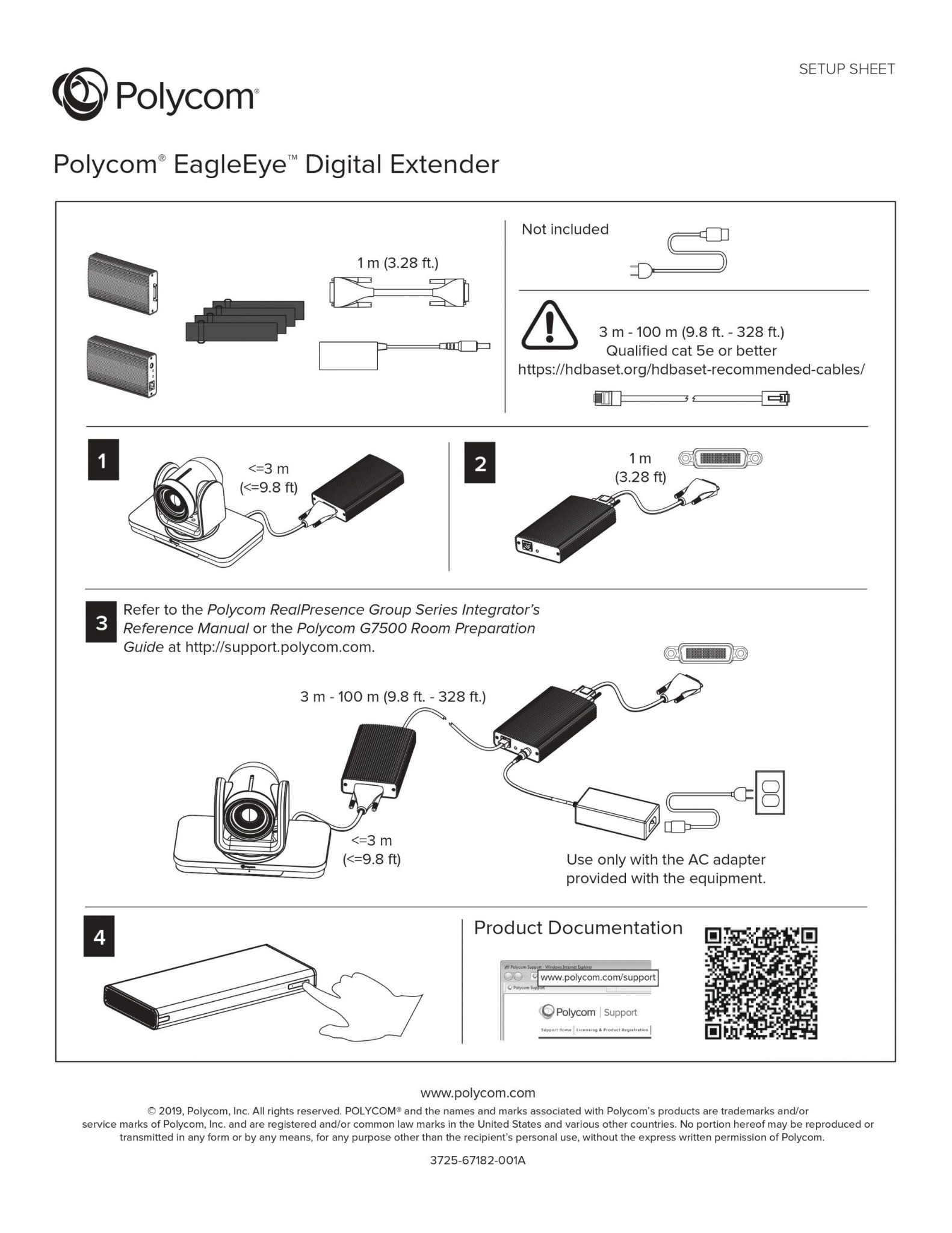 Bộ nối dài tín hiệu Camera Polycom EagleEye Digital Extender