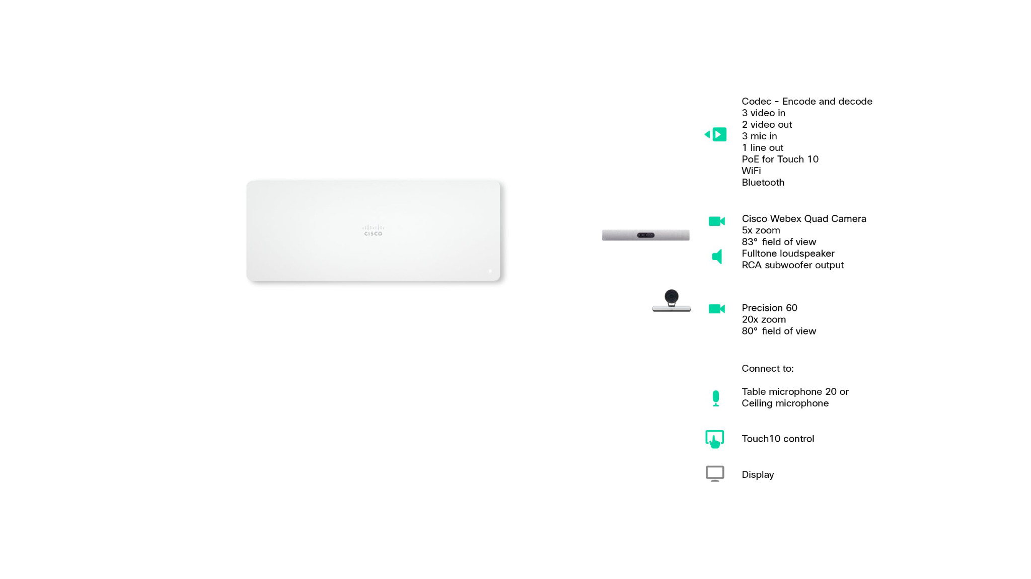 Thiết bị HNTH Cisco Webex Room Kit Plus Precision 60