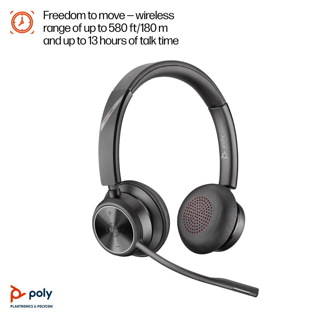 Tai nghe không dây DECT™ Poly Savi 7300 Office Series