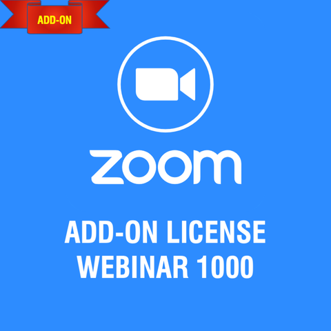 Gói License Add-on Zoom Webinars 1000