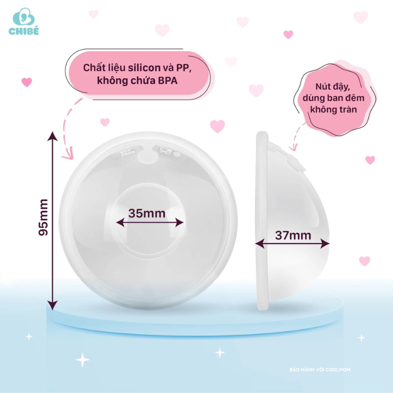 Dụng cụ hứng sữa CHIBÉ – Coolmom - Mẹ tròn, con vuông