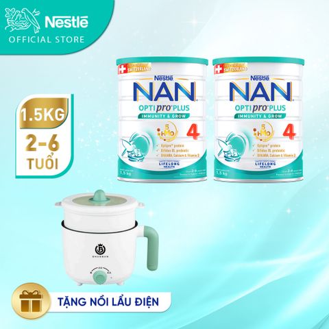 Combo 2 Lon sữa bột Nestlé NAN OPTIPRO PLUS 4 1500g với 5HMO – Coolmom ...