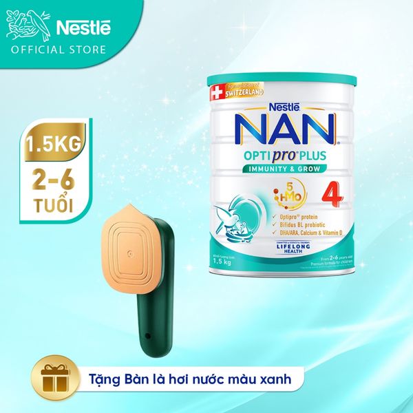 Sữa bột Nestlé NAN OPTIPRO PLUS 4 1500g với 5HMO giúp tiêu hóa tốt ...