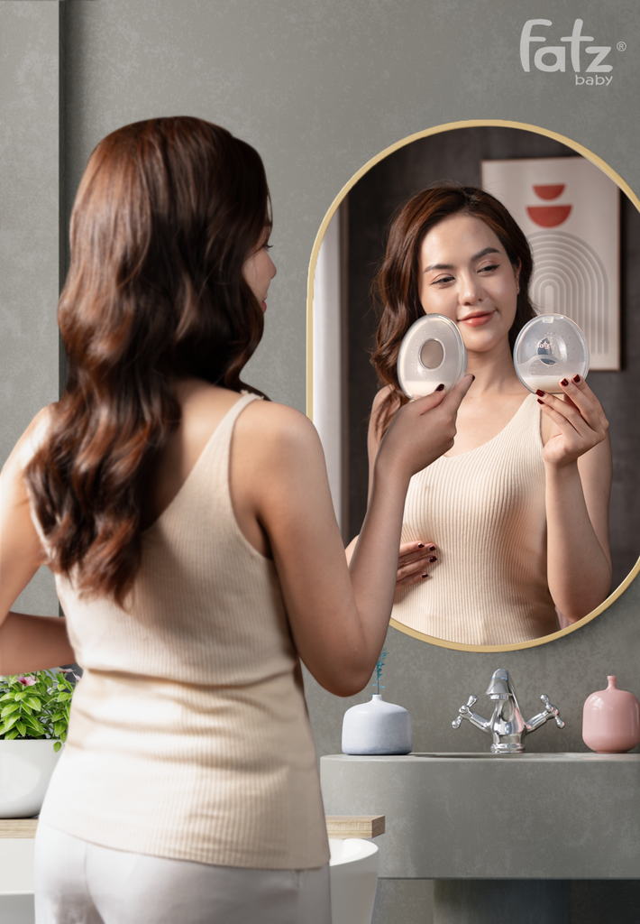 Cốc hứng sữa rảnh tay Milky 1 – Coolmom - Mẹ tròn, con vuông