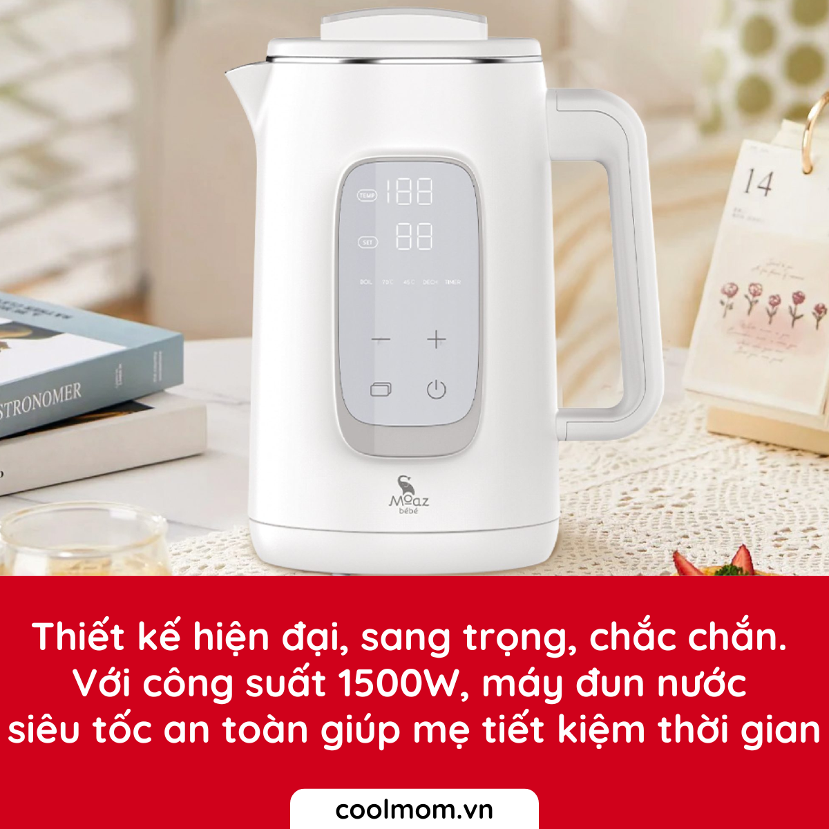 Bình đun nước Moaz BéBé MB-070 – Coolmom - Mẹ tròn, con vuông
