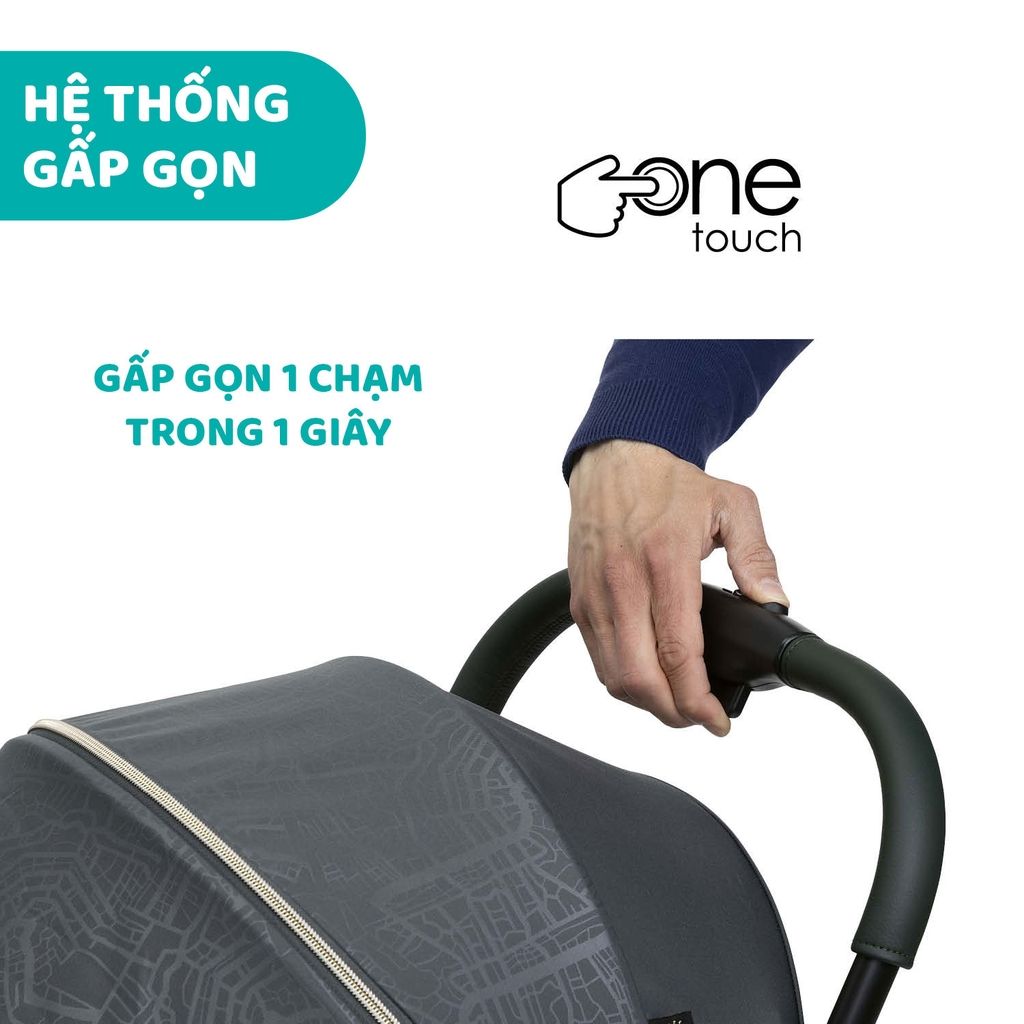 Xe đẩy Chicco Goody Plus City Map Re_lux Gấp gọn tự động 1 chạm - 1 gi ...