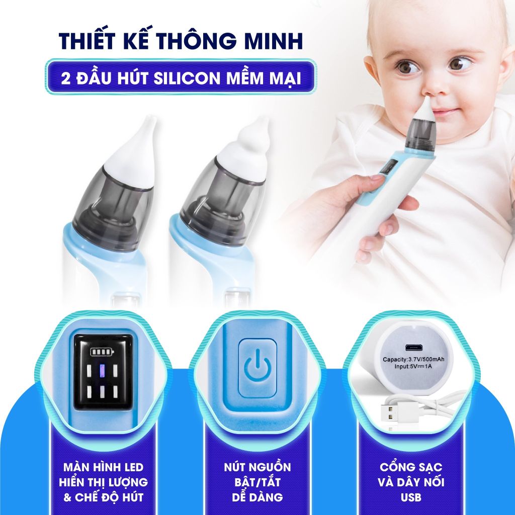 Máy hút mũi tự động cầm tay CHIDO ZLY-018 – Coolmom - Mẹ tròn, con vuông