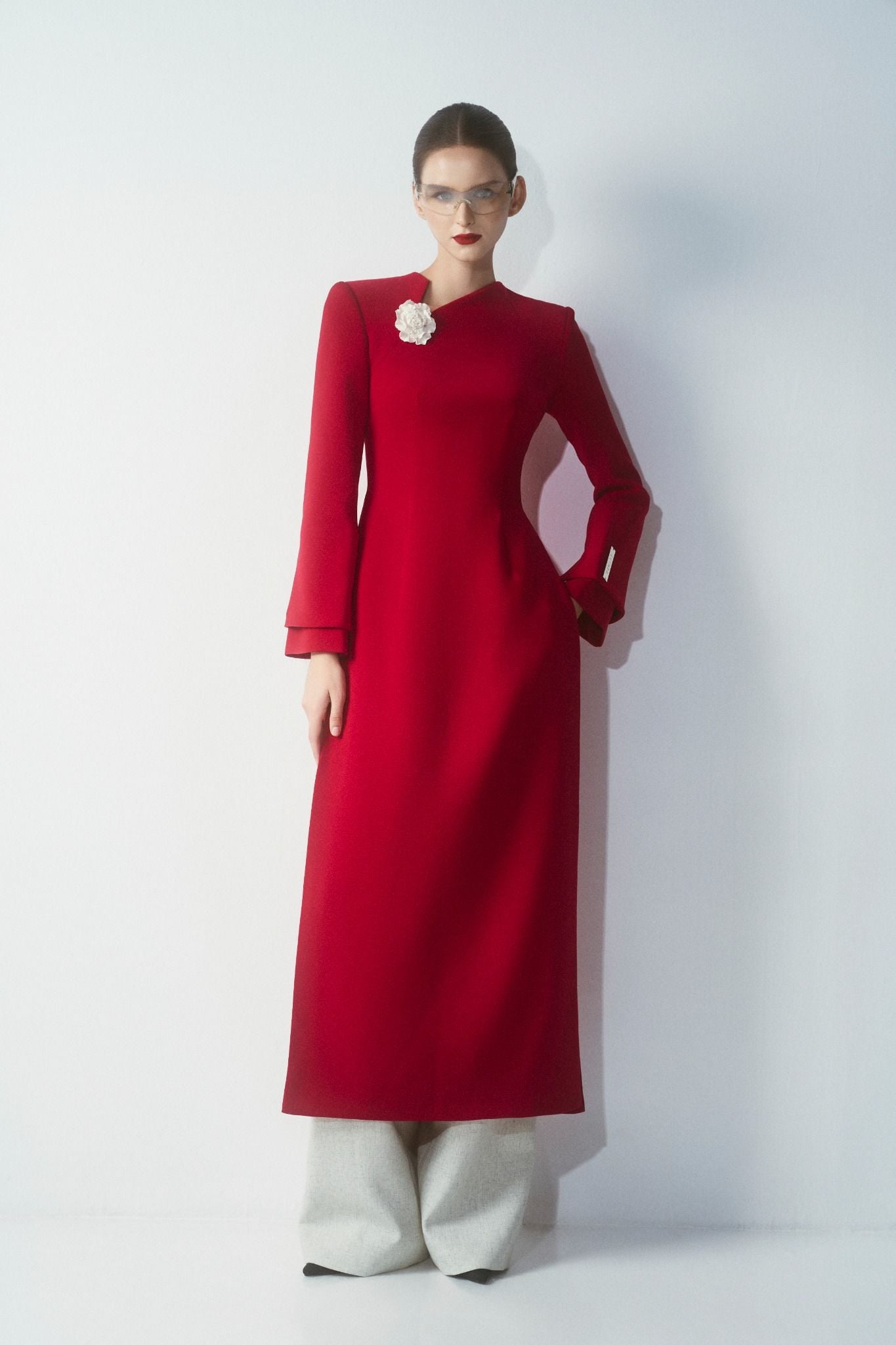 Áo dài Fany - Red – esther studios