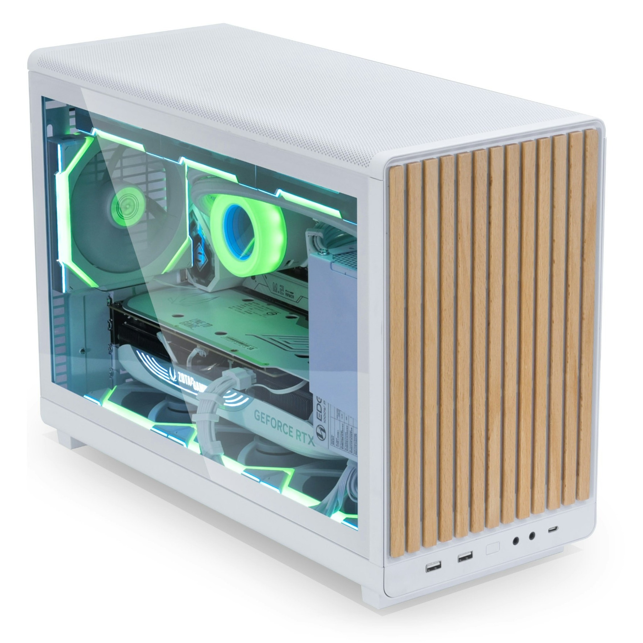 VỎ CASE MÁY TÍNH LIAN LI DAN A3 WOOD - mATX - WHITE (MATX/MFF/MÀU TRẮN