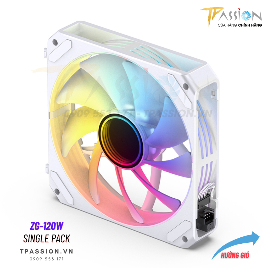 Quạt tản nhiệt JONSBO ZG - 120 / 120B /120W / REVERSE LED ARGB 5V - Gh