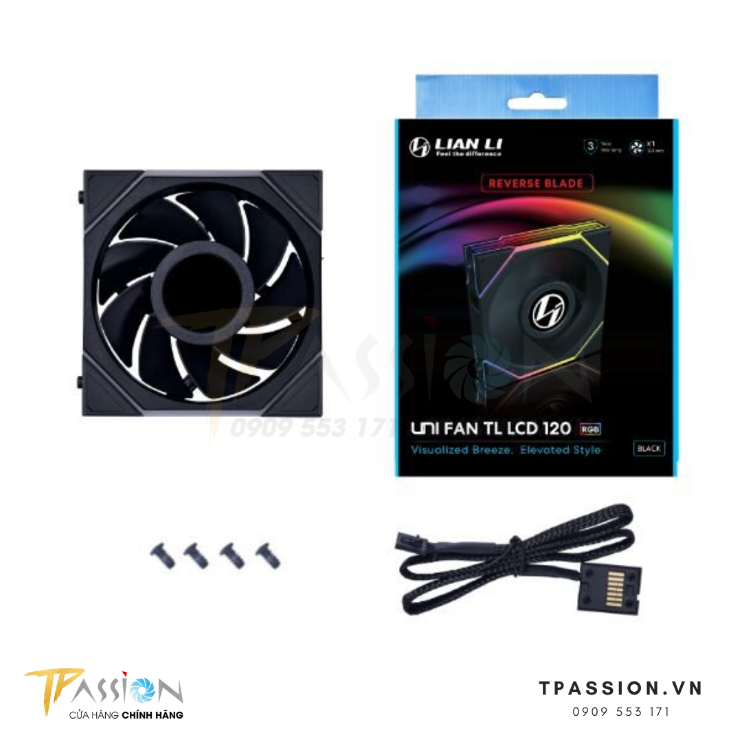 Quạt tản nhiệt LIAN LI UNI FAN TL 120 LCD / 140 LCD / REVERSE LED ARGB