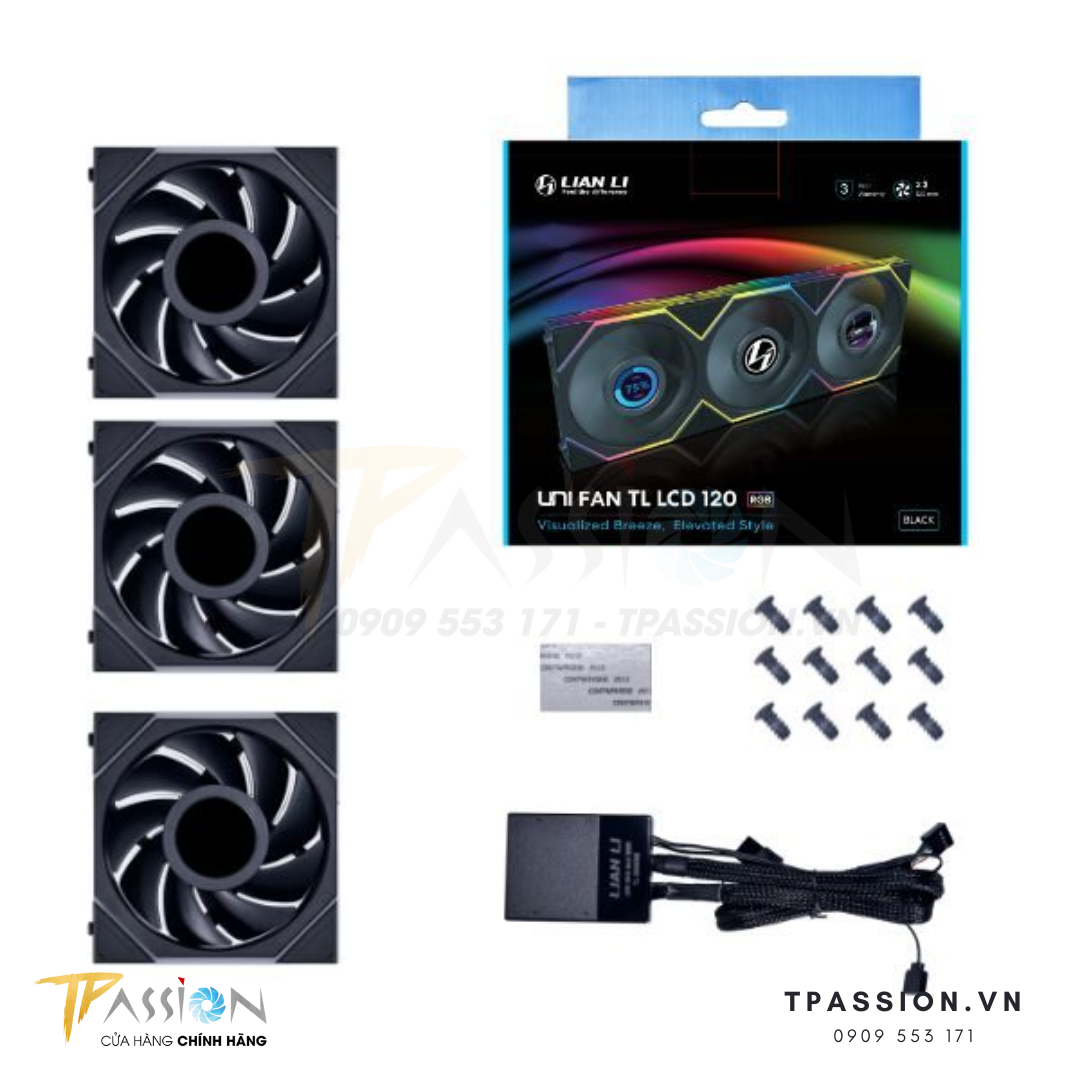 Quạt tản nhiệt LIAN LI UNI FAN TL 120 LCD / 140 LCD / REVERSE LED ARGB