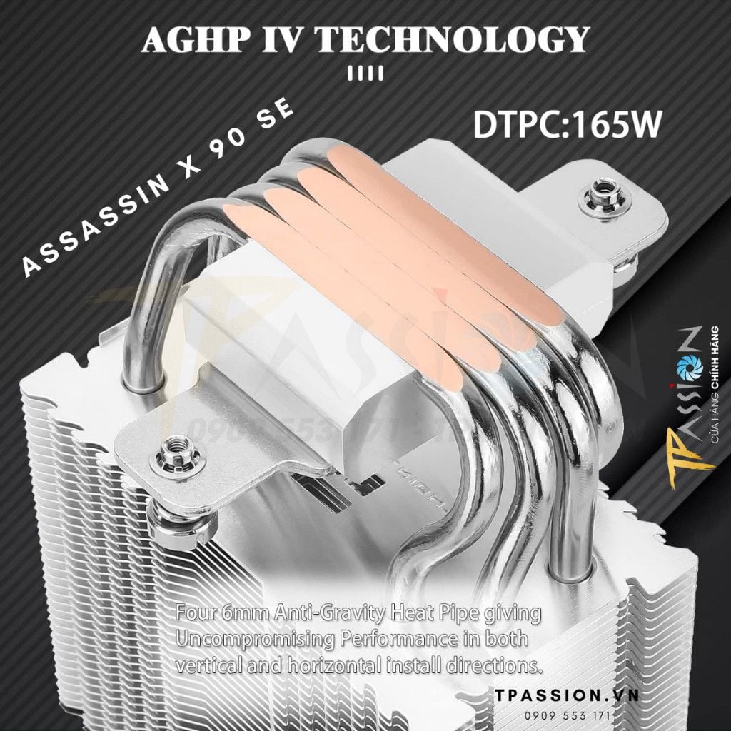 Thermalright Assassin King 90 V2 CPU Cooler - 5 Heat Pipes, 125mm ...