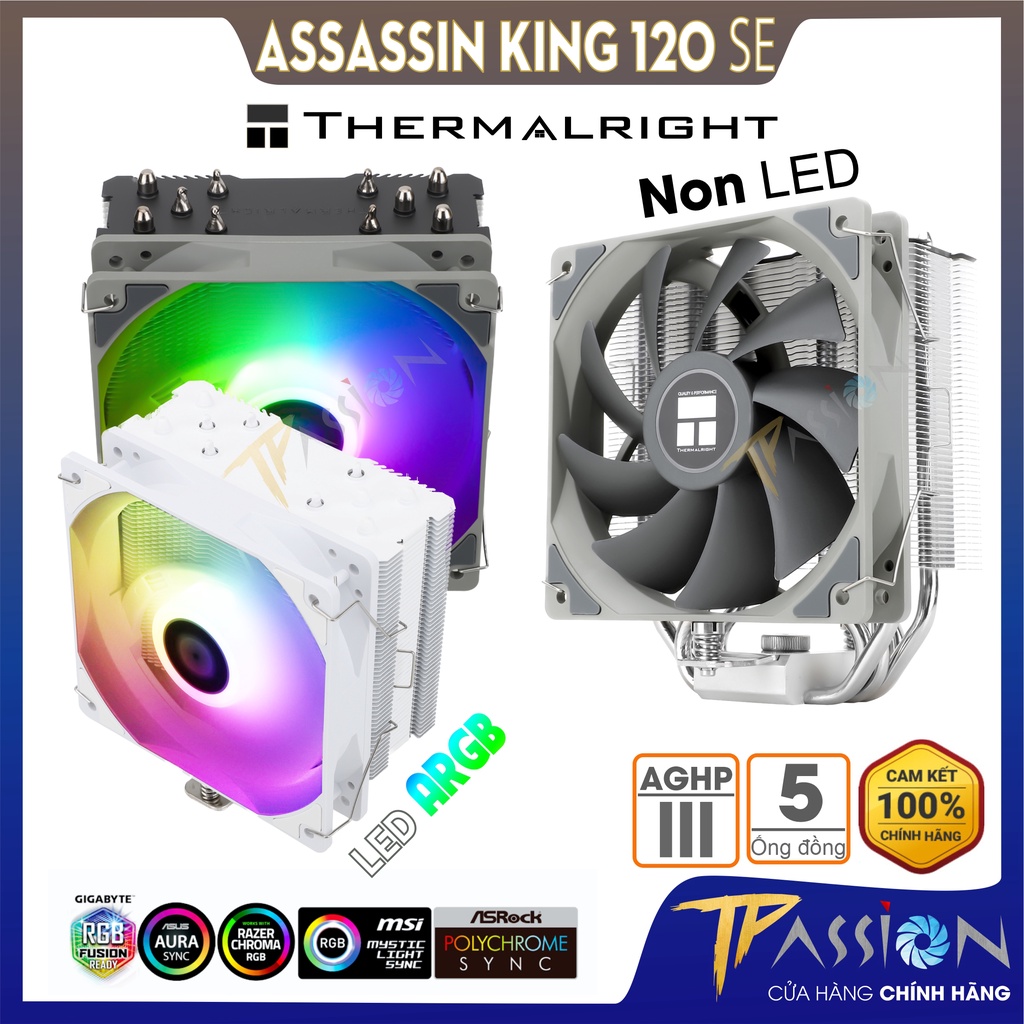 Tản nhiệt khí CPU Thermalright Assassin King 120 SE Đen | Trắng LED AR