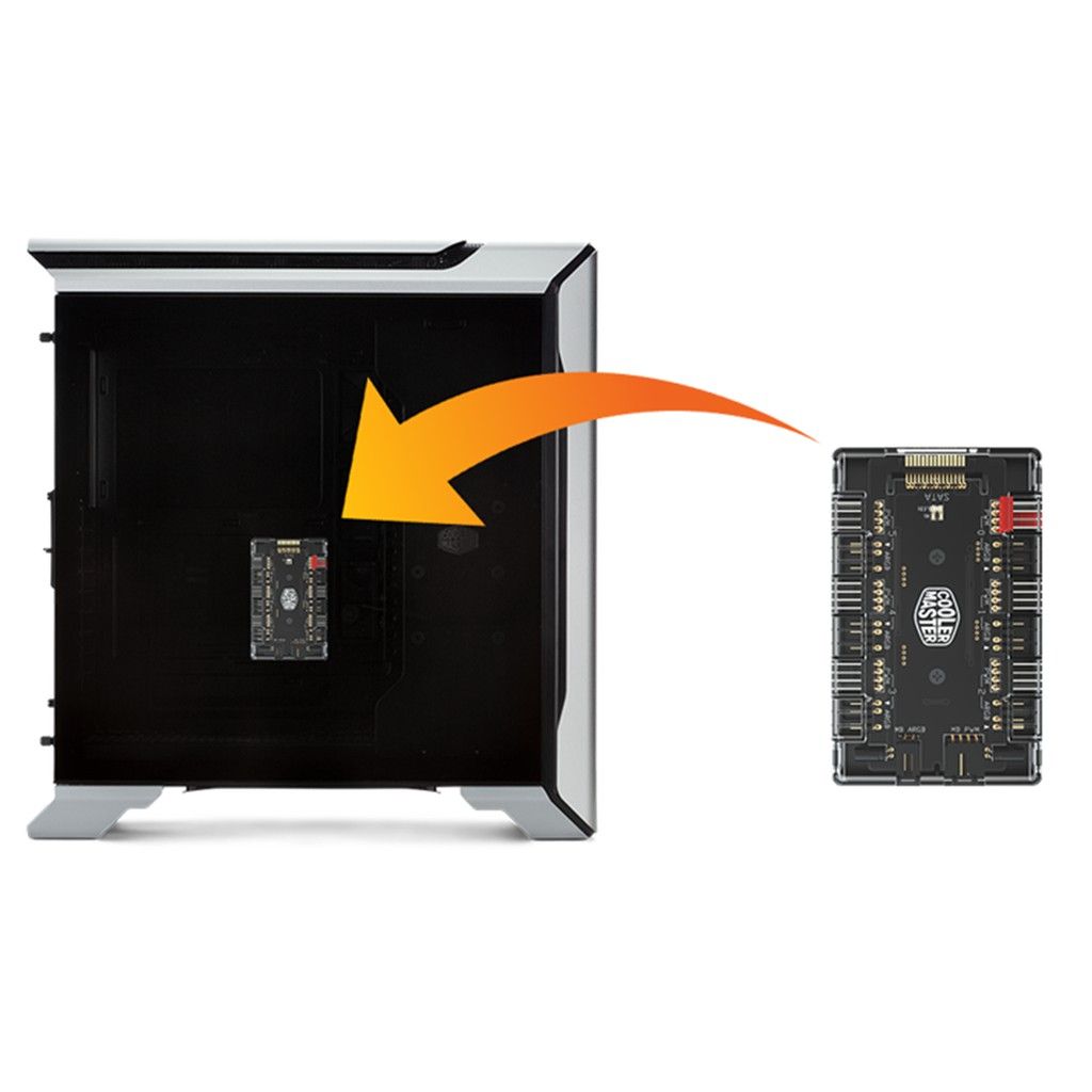 HUB chia kết hợp cổng LED và nguồn Fan CoolerMaster MASTERFAN ARGB AND