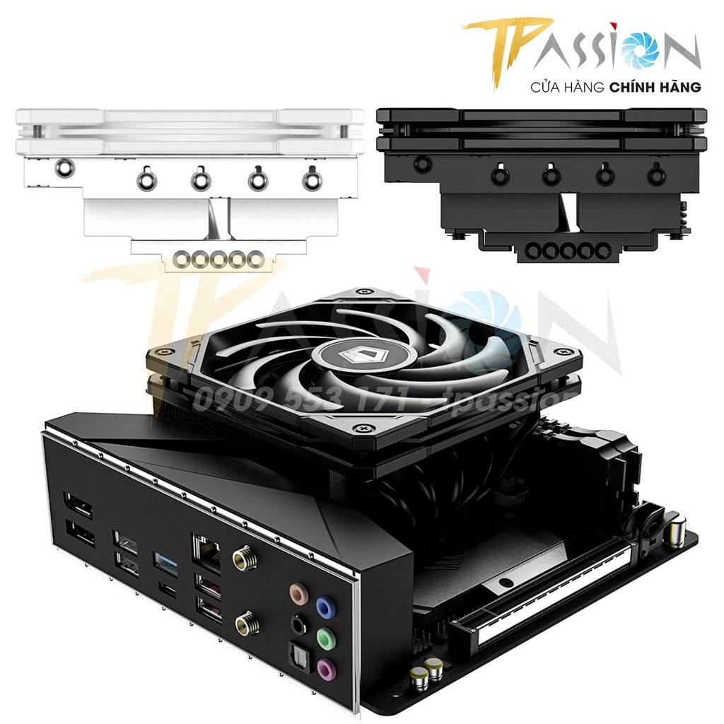 Tản nhiệt khí CPU ID-Cooling IS-55 BLACK | WHITE LED ARGB - Chính hãng