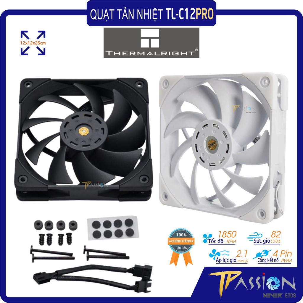Quạt Fan case 12cm ThermalRight TL-C12 PRO | TL-C12 PRO-W PWM