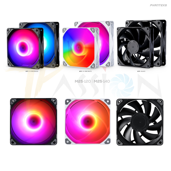 Quạt fan case Phanteks M25-120 / 140 LED 5V ARGB đồng bộ main, hub - C