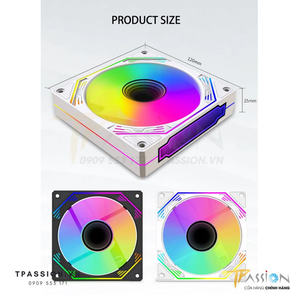 Quạt tản nhiệt MAGIC ULTRA SNOWMAN F120 LED ARGB 5V - Có bản Reverse C