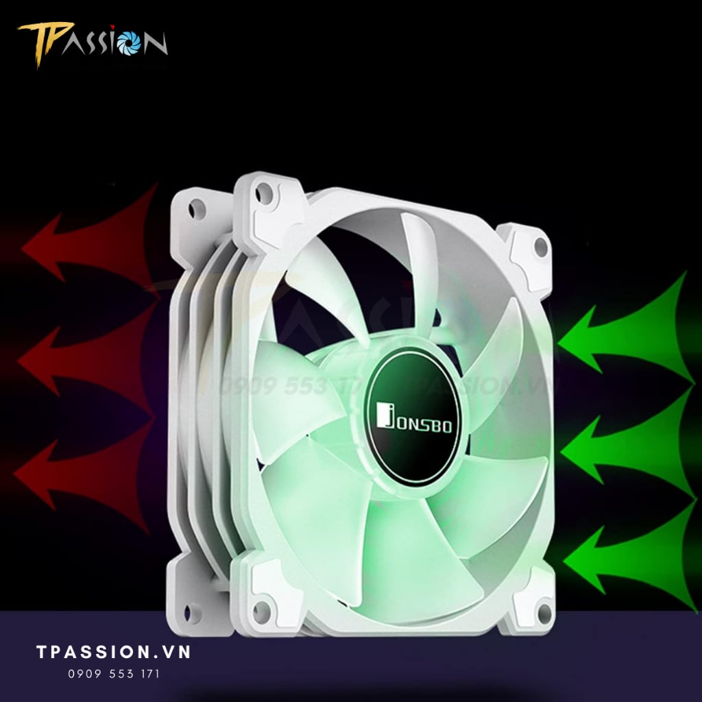 Quạt Fan Case 9cm JONSBO FR - 925 ARGB LED - Chính hãng, tản nhiệt tốc
