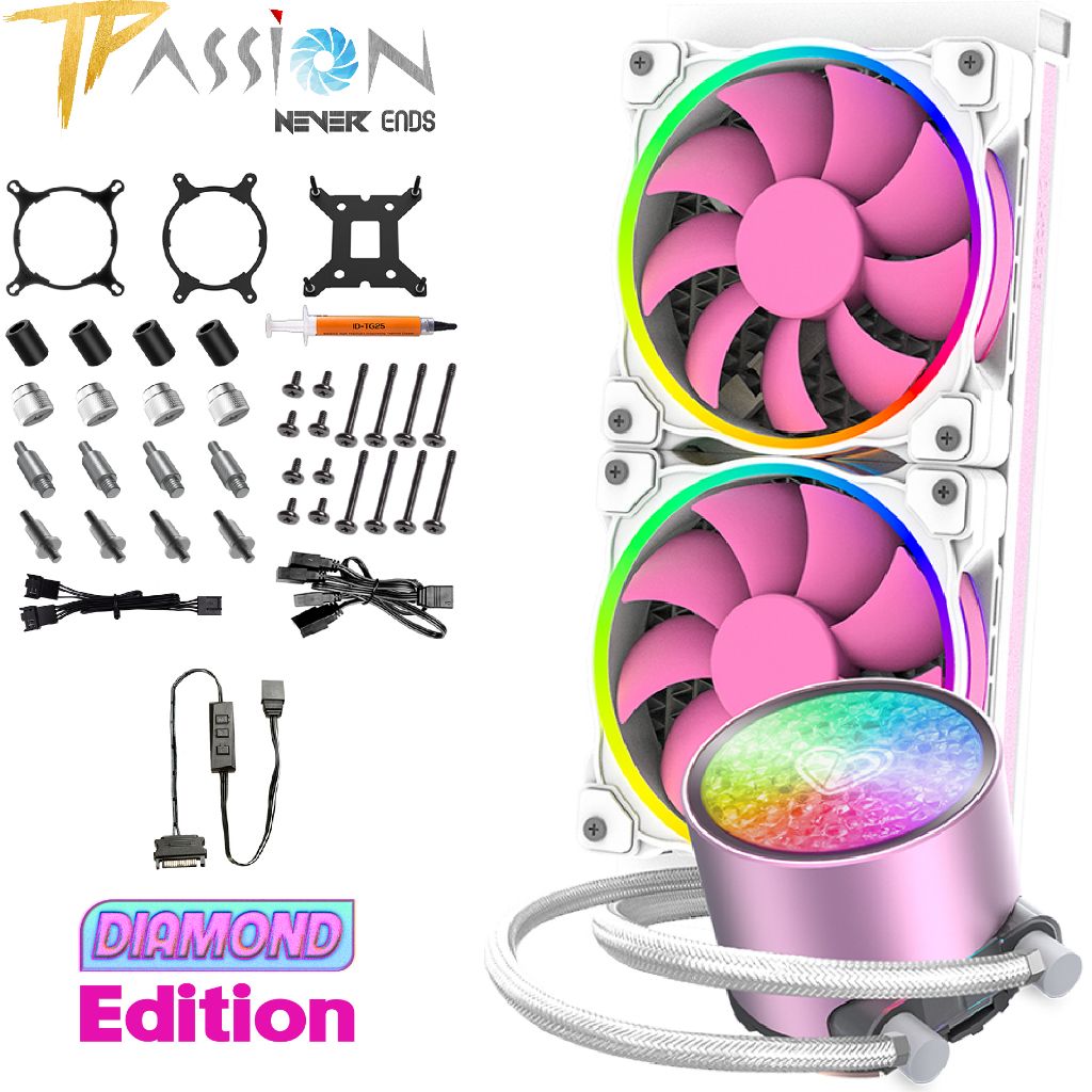Tản nhiệt nước CPU AIO ID-COOLING PINKFLOW 240 DIAMOND EDITION MÀU HỒNG ...