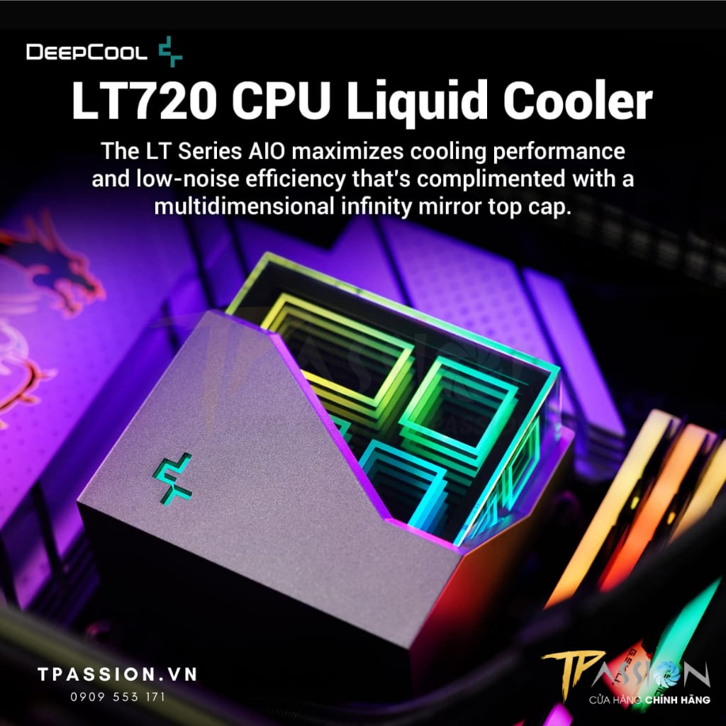 Tản nhiệt nước AIO CPU DEEPCOOL LT520 / LT720 BLACK / WHITE - Chính hã