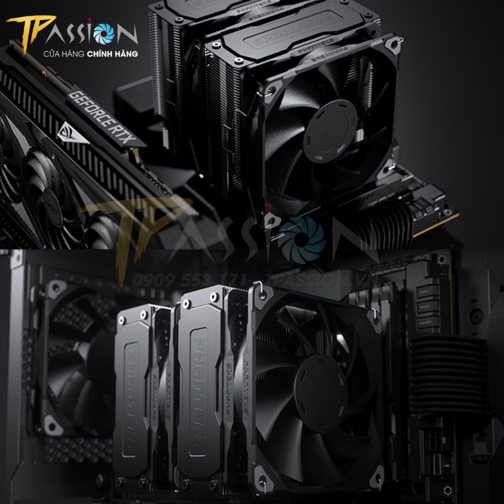 Tản nhiệt CPU Phanteks Polar T6 - 120 Black / White LED ARGB 5V - Chín