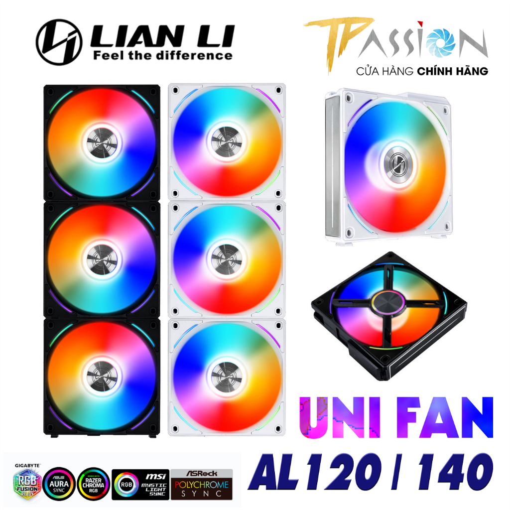 Quạt tản nhiệt LIAN LI UNI FAN AL120 | AL140 LED ARGB 5V - Fan ghép nối ...
