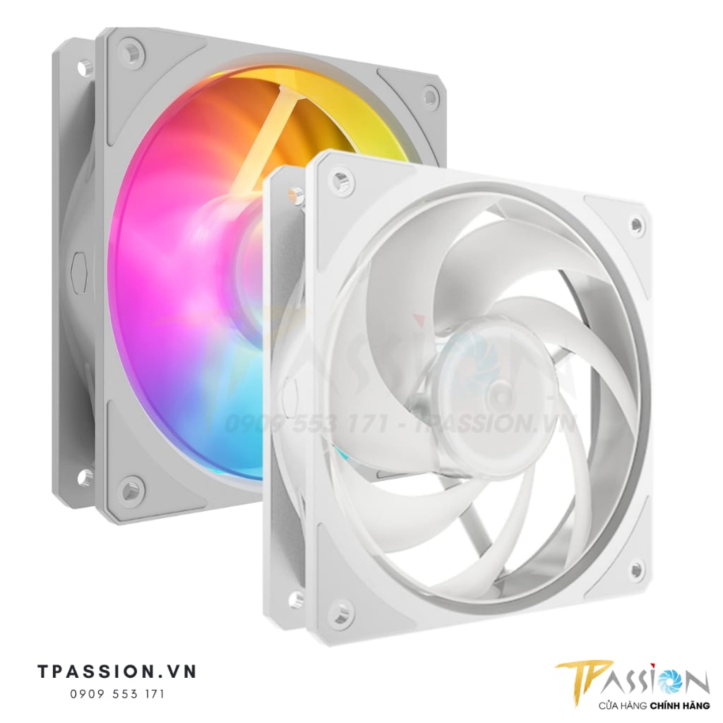 Quạt Fan Case 12cm Cooler Master Mobius 120P ARGB BLACK / WHITE - Chín