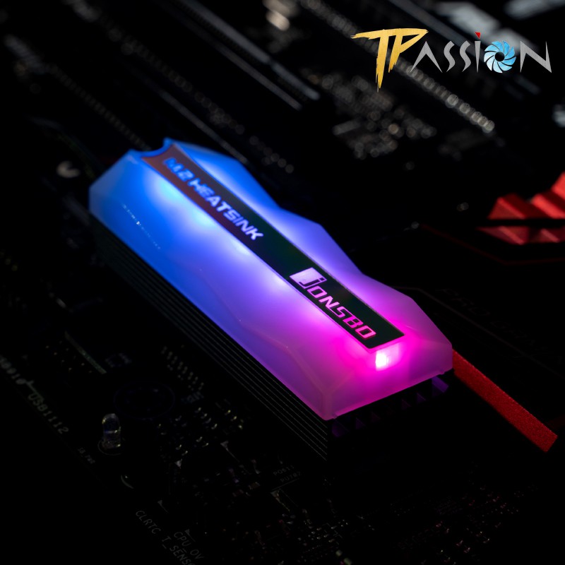 Tản nhiệt SSD M2 Jonsbo LED RGB tự động (hiệu ứng Rainbow không cần cổ