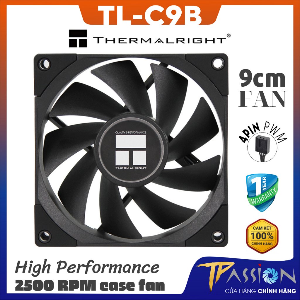 Quạt tản nhiệt Fan Case 9cm THERMALRIGHT TL - C9B - Chính hãng, điều t