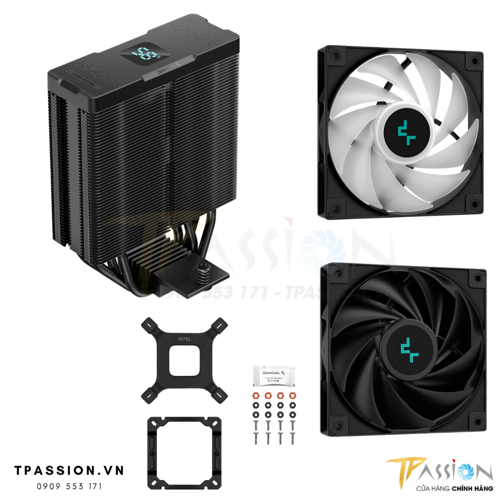 Tản nhiệt khí CPU DEEPCOOL AG400 DIGITAL / AG400 BK WH DIGITAL LED ARG