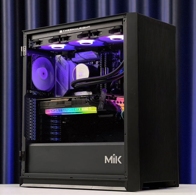 Vỏ Case MIK STORM 360 - BLACK (ATX/Mid Tower/Màu Đen/Không kèm Fan)