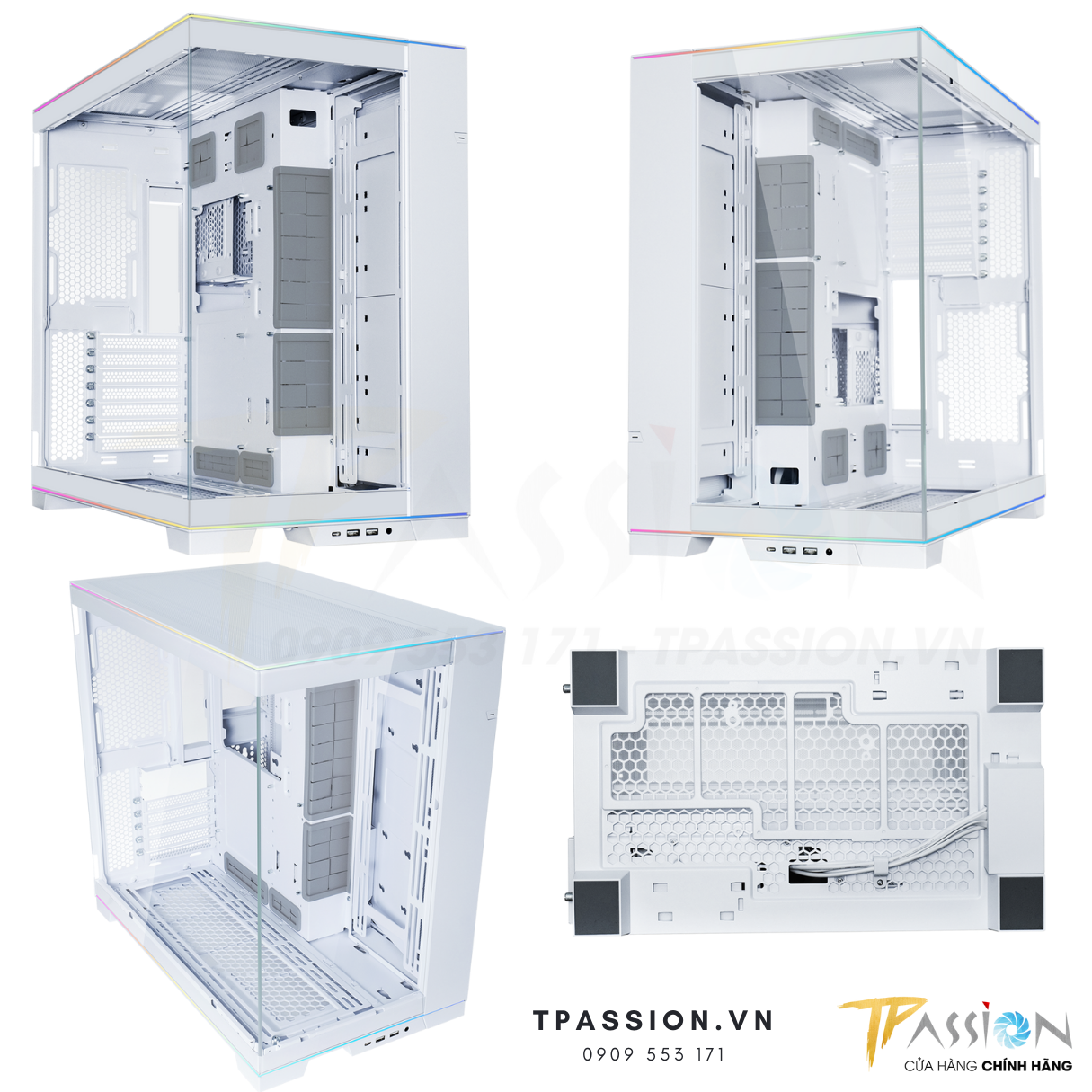 Vỏ case máy tính Lian Li O11 Dynamic EVO RGB Black / White Trắng - Chí