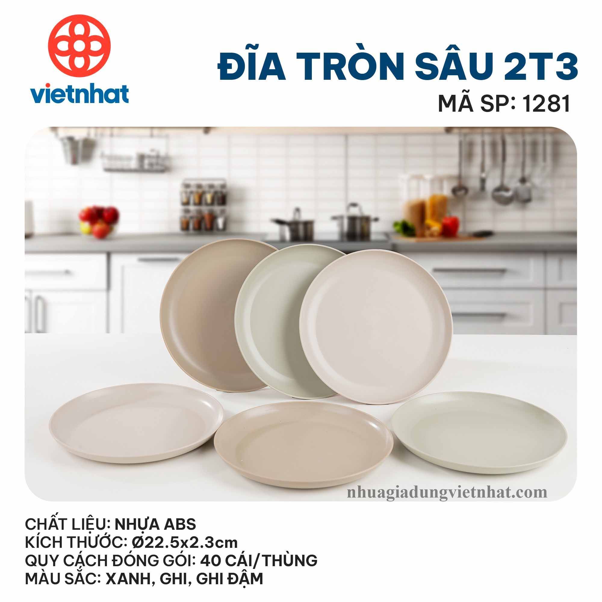 Đĩa tròn sâu 2T3-1281 – Nhựa Việt Nhật