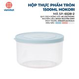Hộp thực phẩm tròn 1500ml Hokori 6528-2 – Nhựa Việt Nhật