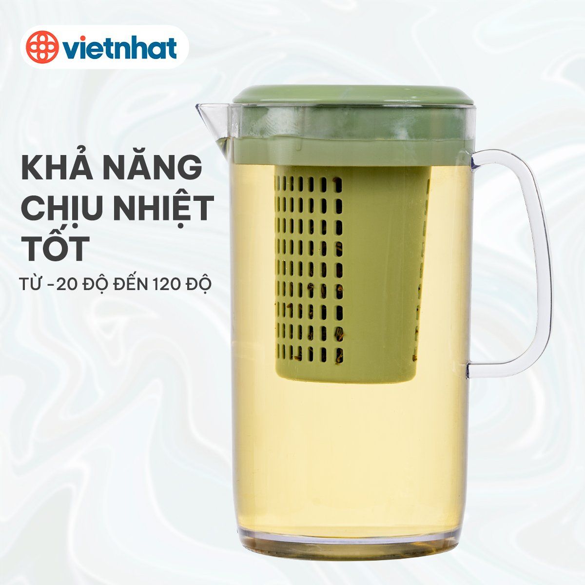 Ca kính có lọc 1500ml 6068 – Nhựa Việt Nhật