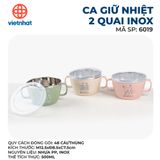 Ca giữ nhiệt 2 quai inox 6019 – Nhựa Việt Nhật