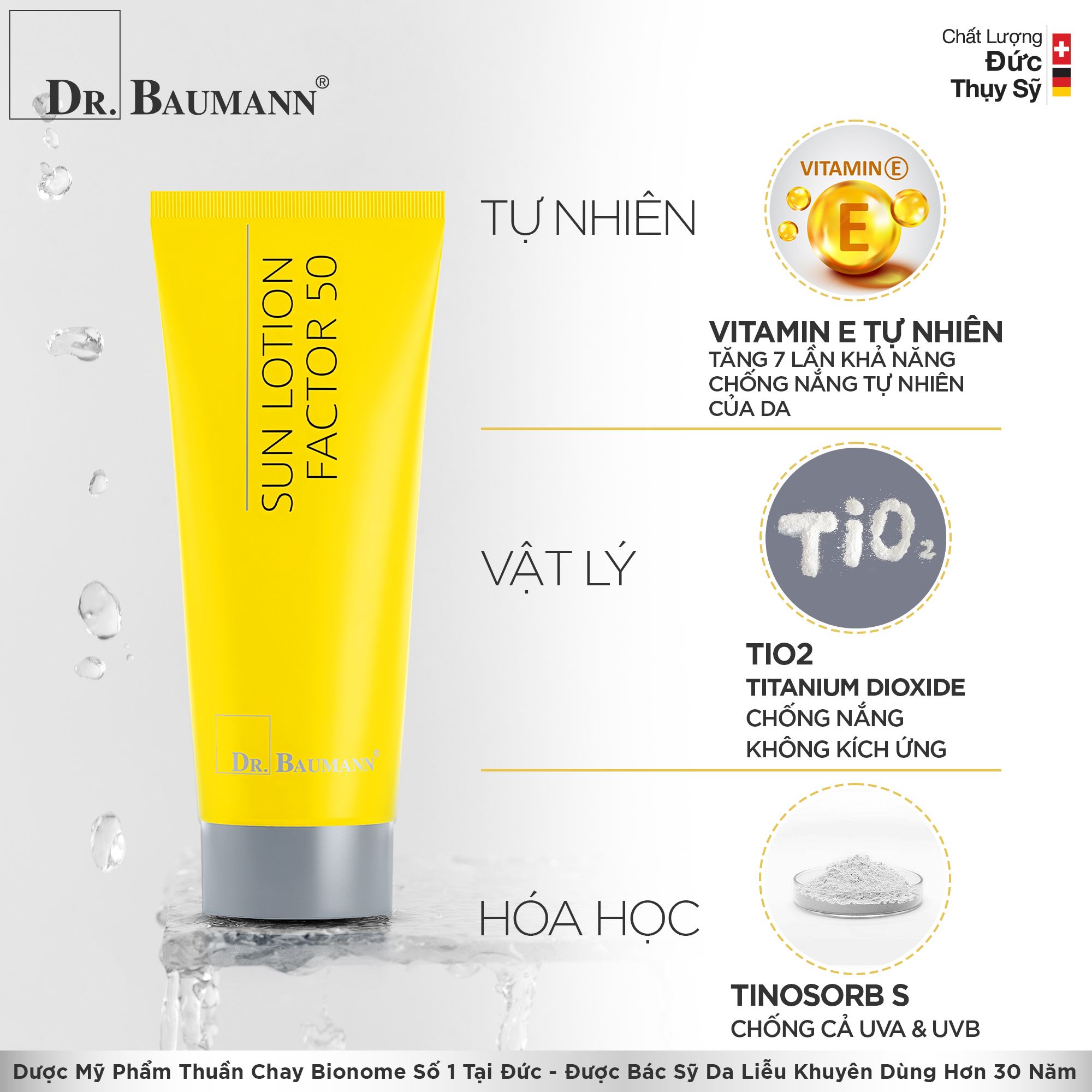 Chống nắng nâng tông Sun Lotion Factor 50 Dr Baumann – Dr. Baumann VN